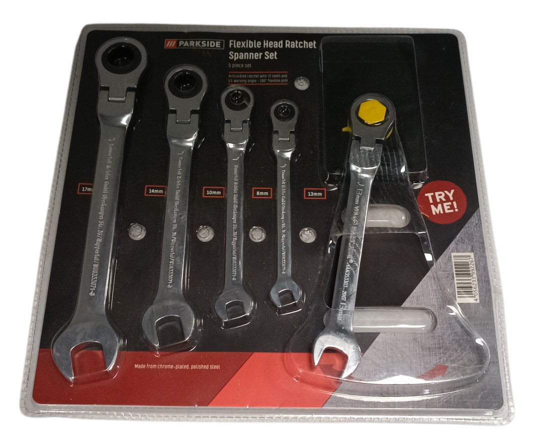 Parkside Flexible Head Ratchet Spanner Set – Banknote интернет-магазин